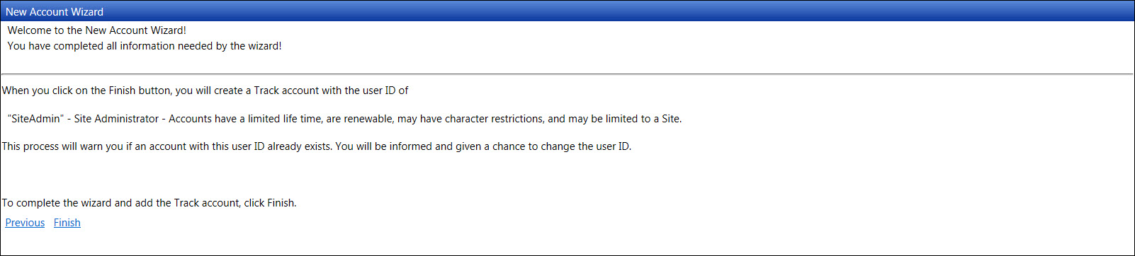 Site Administrator Account Setup